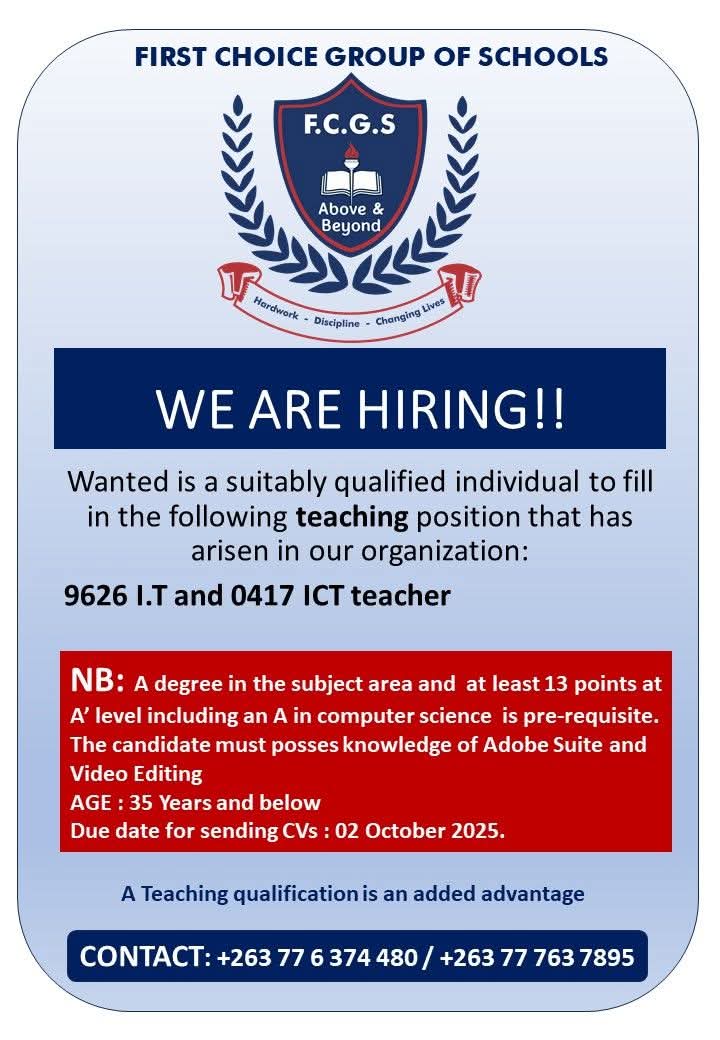9626 I.T and 0417 ICT teacher - Vacancies In Ghana