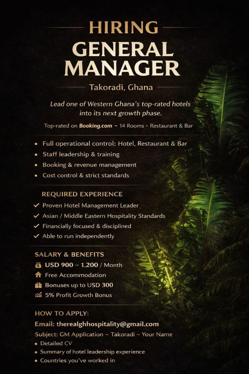GENERAL MANAGER - Vacancies In Ghana