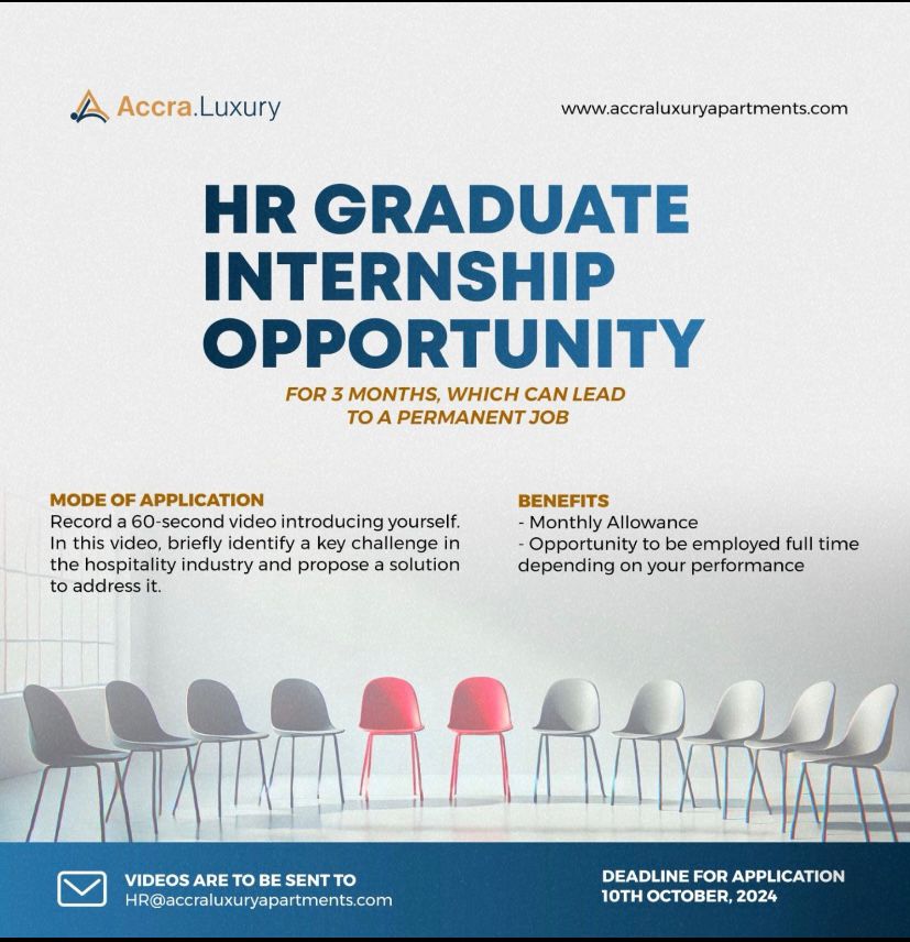 HR GRADUATE INTERNSHIP OPPORTUNITY - Vacancies In Ghana